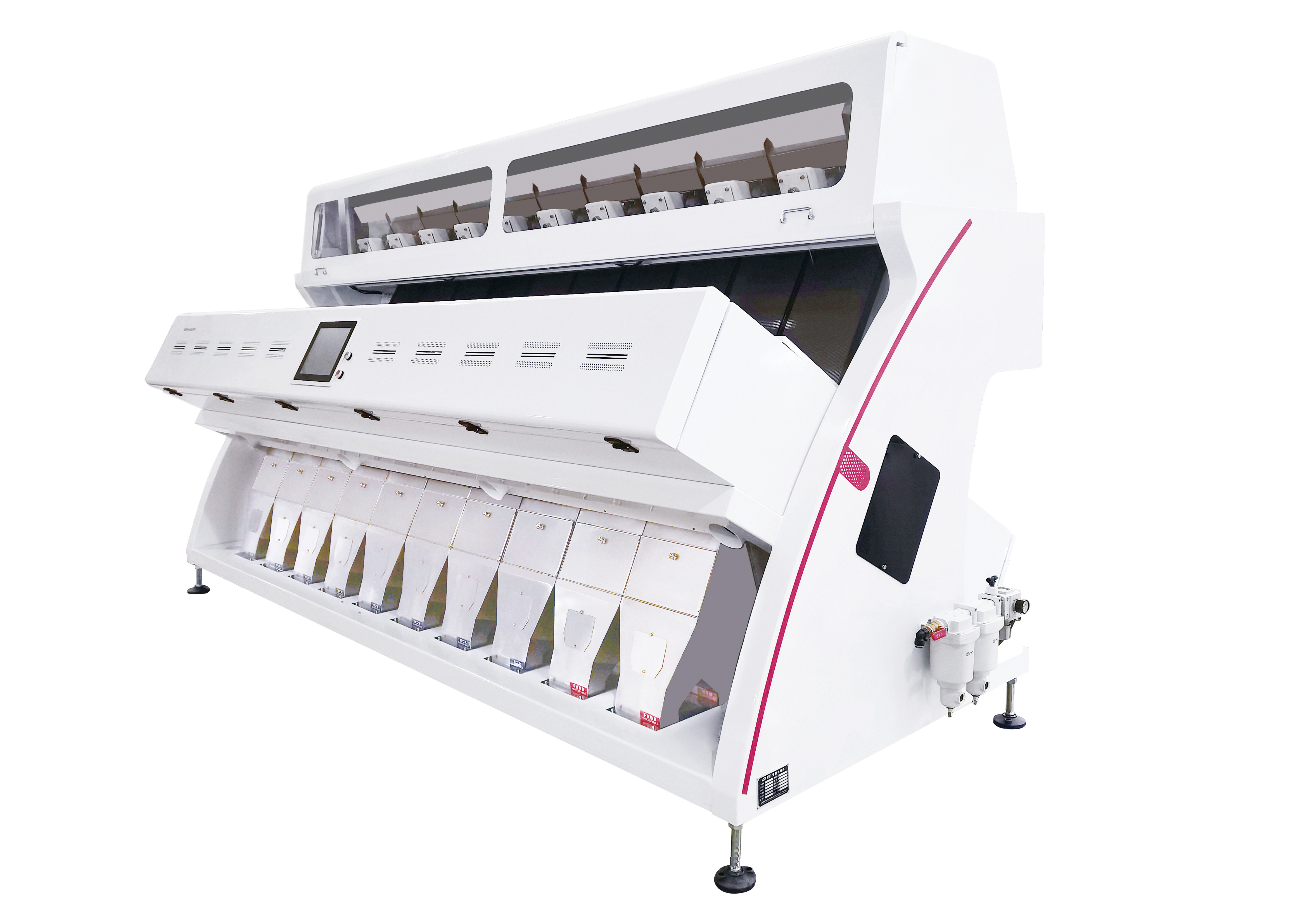 SSS 10 Chutes Color Sorter Machine With High Resolution CCD Image ...